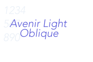 Avenir Light Oblique Font Free [Download Now]
