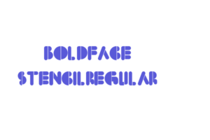 BoldFace StencilRegular - Font Free Download