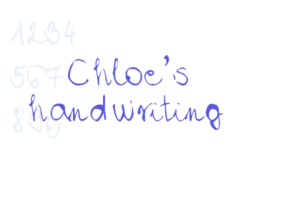 Chloe's handwriting Font Free [Download Now]