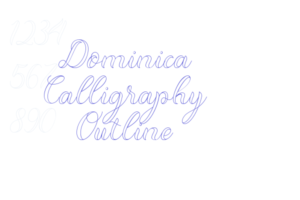 Dominica Calligraphy Outline - Font Free Download