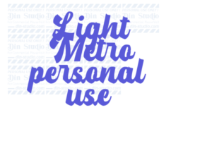 Light Metro personal use Font Free [Download Now]