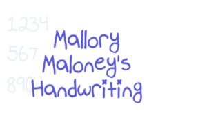 Mallory Maloney's Handwriting - Font Free Download