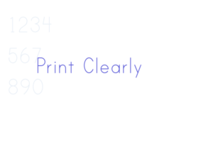 Print Clearly Font Free [Download Now]