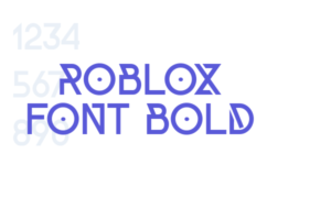 Roblox Font Bold Font Free [Download Now]