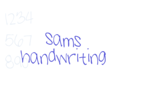 Sams handwriting Font Free [Download Now]