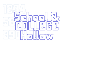 School & COLLEGE Hollow Font Free [Download Now]