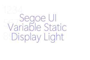 Segoe UI Variable Static Display Light Font Free [Download Now]