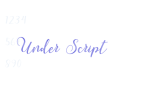 Under Script Font Free [Download Now]