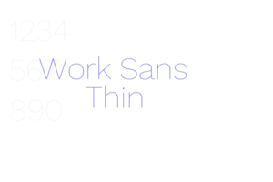 Work Sans Thin Font Free [Download Now]