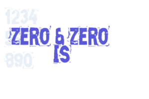 Zero & Zero Is Font Free [Download Now]