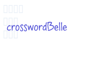 crosswordBelle Font Free [Download Now]