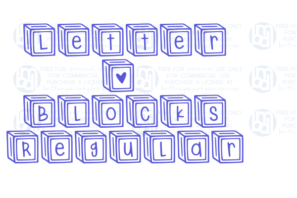 Letter ^ Blocks Regular Font Free [Download Now]