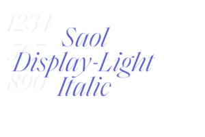 Saol Display-Light Italic Font Free [Download Now]