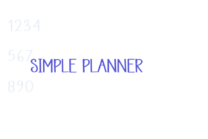 Simple Planner Font Free [Download Now]