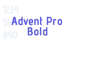 Advent Pro Bold Font Free [Download Now]