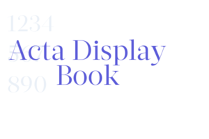 Acta Display Book Font Free [Download Now]