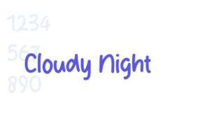 Cloudy Night - Font Free Download