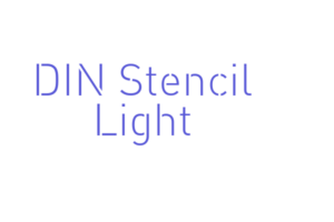 DIN Stencil Light Font Free [Download Now]