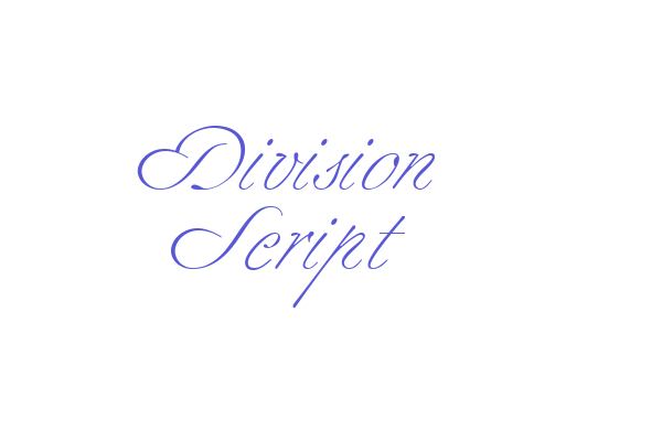 Division Script Font Free [Download Now]
