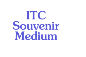 ITC Souvenir Medium Font Free [Download Now]