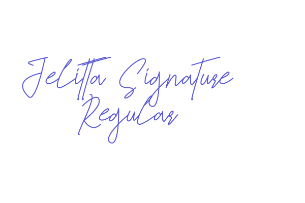 Jelitta Signature Regular Font Free [Download Now]