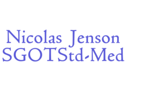 Nicolas Jenson SGOTStd-Med Font Free [Download Now]