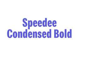 Speedee Condensed Bold Font Free [Download Now]