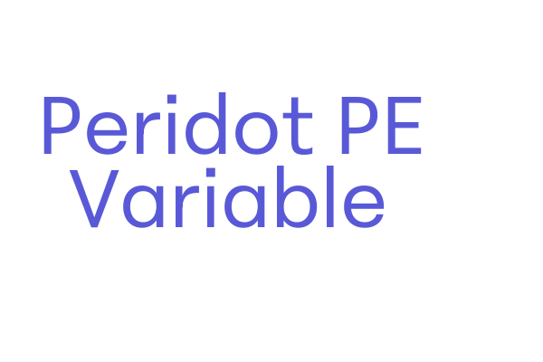 Peridot PE Variable Font Free [Download Now]